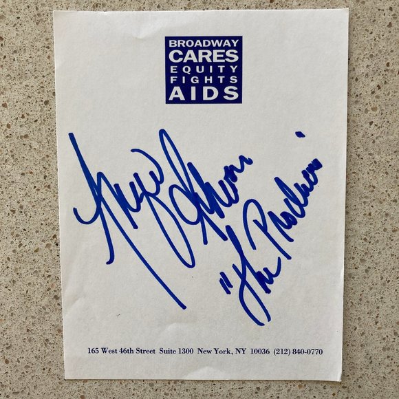 Autograph | Other | Angie Schworer Signed Bcefa Paper 45x 55 Broadway ...